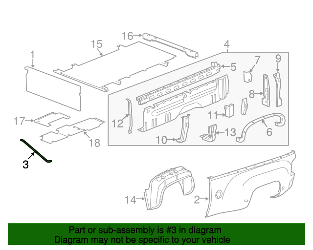 Rear Brace - GM (22809782) | TascaParts.com