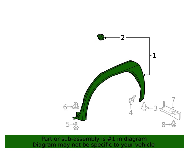 75606-76020-D0 - Wheel Arch Molding 2022-2023 Lexus | AutoNationParts.com