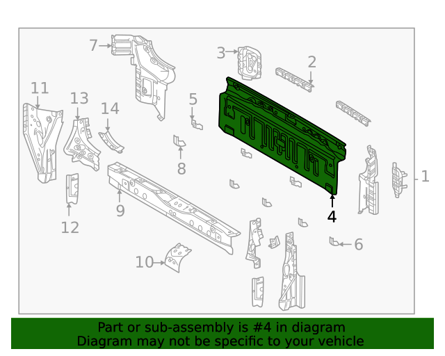 2021-2023 Toyota Sienna Rear Body Panel 58371-08040 | Toyota Parts Center