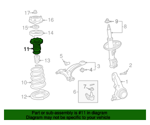 2004-2017 Toyota Insulator, Front Coil Spring 48157-06083 | Toyota ...