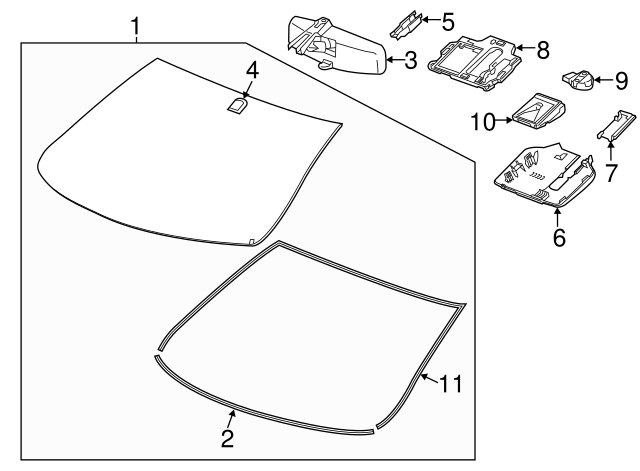 2013-2019 Chevrolet Humidity and Windshield Temperature Sensor 39005089 ...