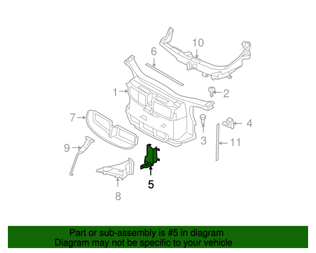 Genuine BMW 51-64-7-117-811 | Bumper Carrier Bracket - Left | FREE ...