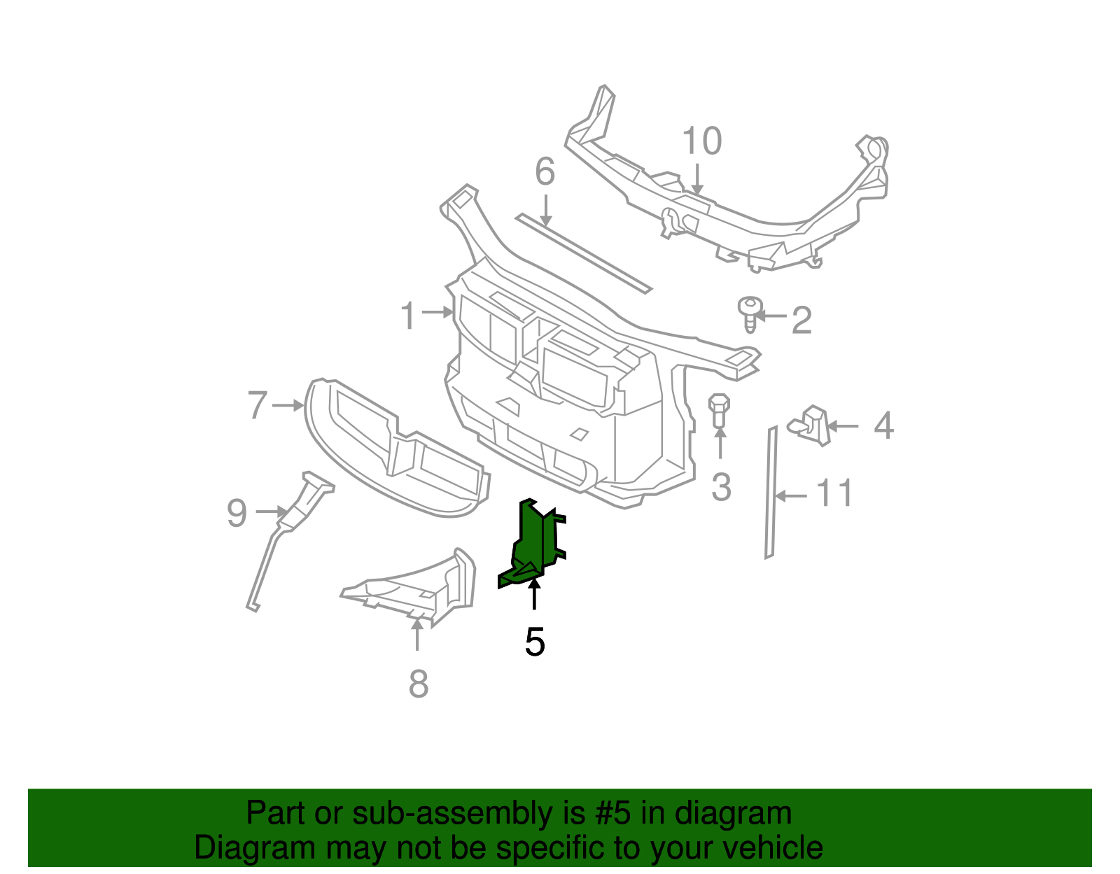 51647117811 - 2007-2015 BMW Radiator Support Air Duct (51-64-7-117-811 ...