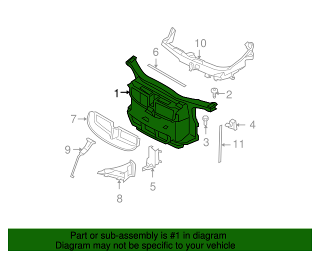 51647058594 - 2006-2013 BMW Radiator Support (51-64-7-058-594) | BMW of ...