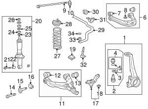 1996-2003 Toyota Lower Ball Joint 43340-39465 | Longo Toyota Parts