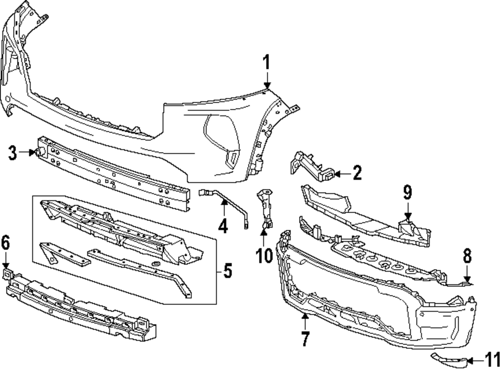 2024-2025 Chevrolet Silverado EV F Bracket 86544319 | TascaParts.com