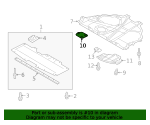 Mazda Parts For 2019-2024 Mazda Under Cover Access Panel BCJH-56-078 ...