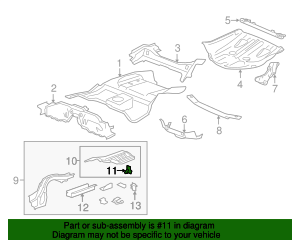 65619-TP6-A00ZZ - Gusset, R Rear Panel 2010-2015 Honda | Honda Parts Online