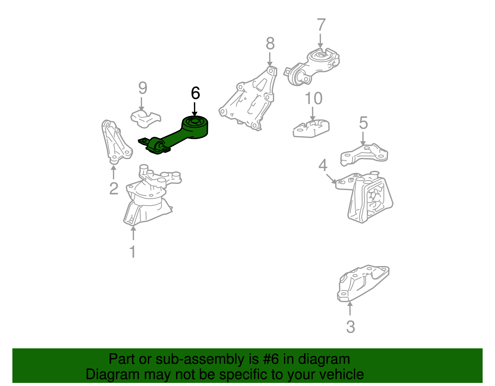 2006-2011 Honda Civic Torque Rod 50880-SNA-A82 | OEM Parts Online