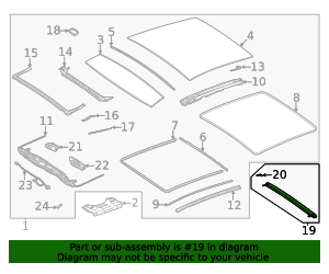247-780-89-00-9K28 - Sunroof Cover 2020-2023 Mercedes-Benz ...