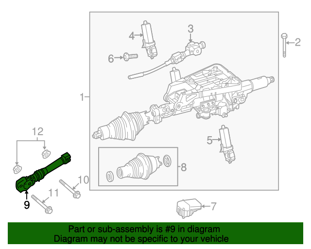 2008-2020 Mercedes-Benz Steering Shaft Universal Joint 204-462-02-78 ...