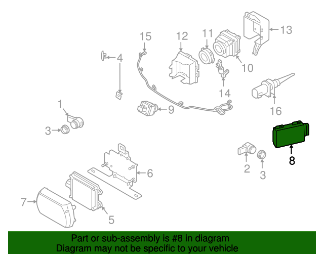 66326891728 - 2016-2021 BMW Object Sensor (66-32-6-891-728) | BMW of ...