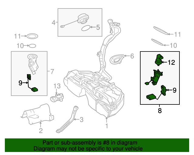 212-470-13-94 - Fuel Pump 2012-2015 Mercedes-Benz C 250 | Mercedes-Benz ...