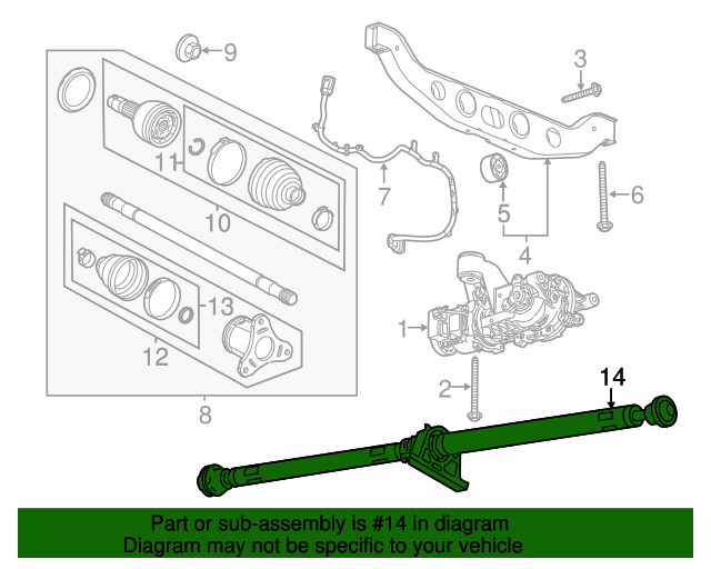 2013-2022 GM Drive Shaft 42761523 GM | GMPartsDirect.com