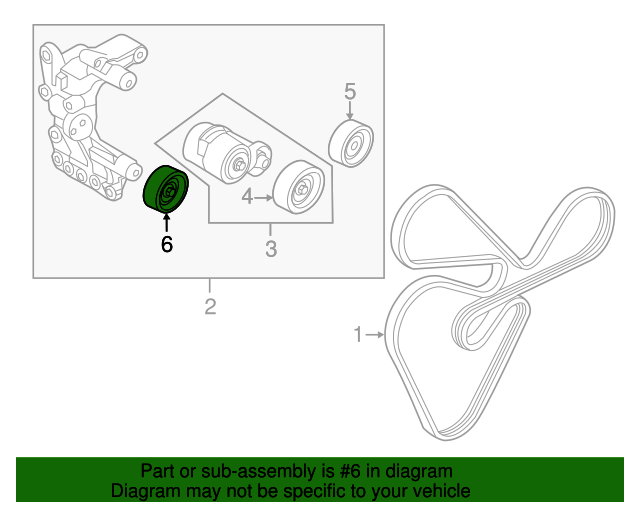 2010-2017 Kia Accessory Drive Belt Idler Pulley 25287-25110 ...