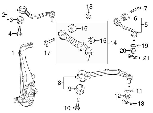 54552-B1000 - Suspension Control Arm Bushing 2015-2022 Hyundai ...