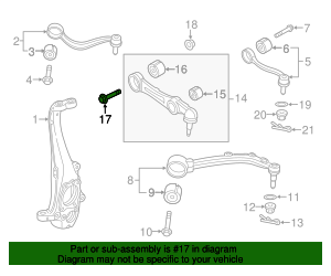 2006-2021 Hyundai Lower Control Arm Rear Bolt 54563-3K000 | OEM Parts ...