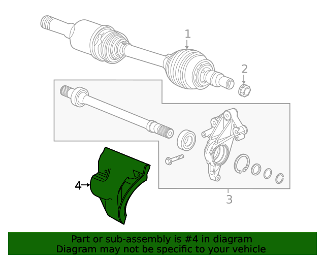 Front Wheel Drive Half Shaft Shield 84621503 | GMPartsDirect.com