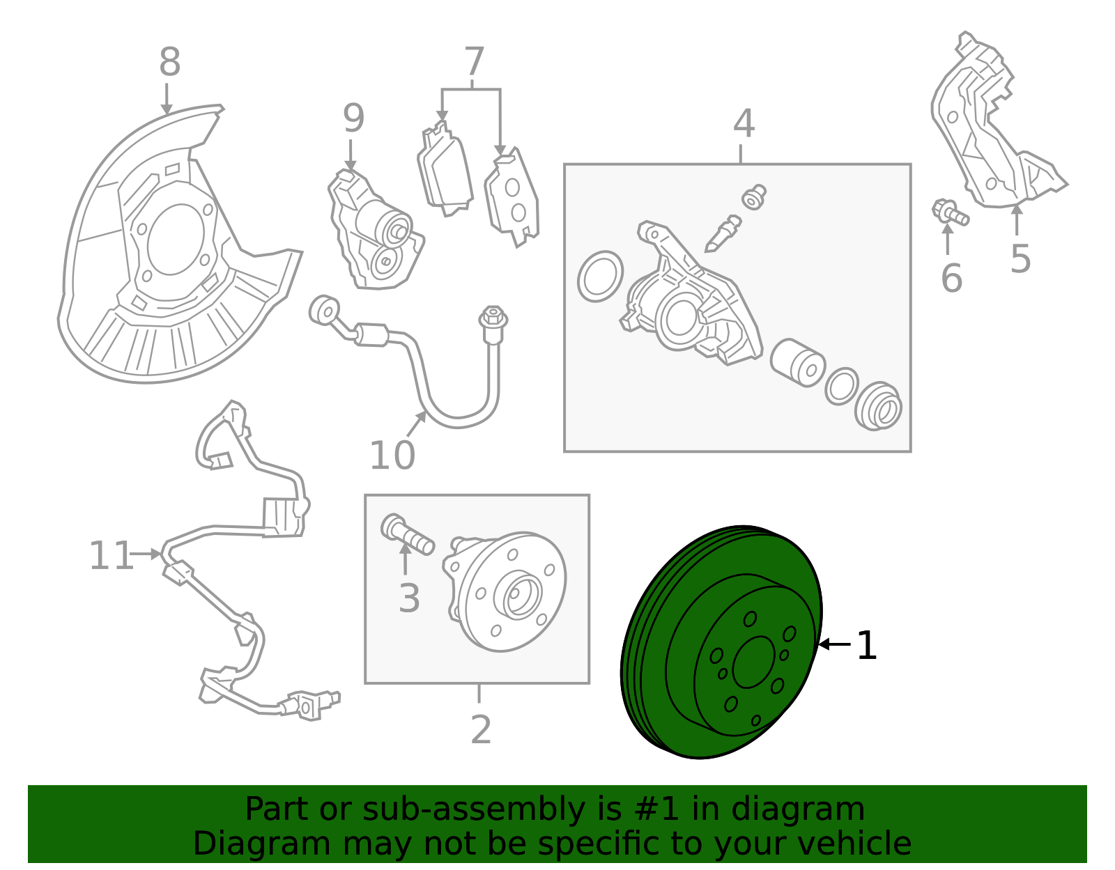 2018-2024 Toyota Disc Brake Rotor Rear 42431-78010 | Toyota Parts Center