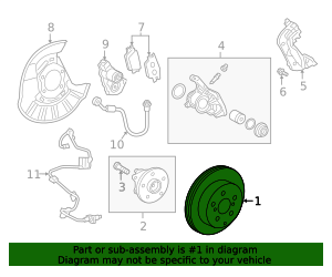 2018-2024 Toyota Disc Brake Rotor Rear 42431-78010 | Toyota Parts Center