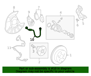 2019-2024 Toyota Brake Hose 90947-02J08 | Toyota Parts Express