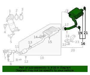 28710-S2400 - Exhaust Muffler 2021-2023 Hyundai Santa Fe | AutoNation Parts