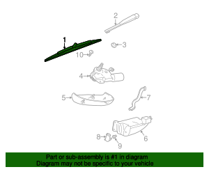 1998-2009 Ford Wiper Blade MU2Z-17V528-DA | OEM Parts Online