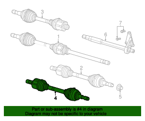 2014-2019 Ram Drive Axle - Driver's Side (LH) 68159667AA | TascaParts.com