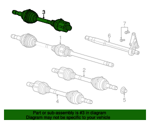 2014-2021 Ram Axle Assembly - Passenger Side (RH) 68159666AA ...
