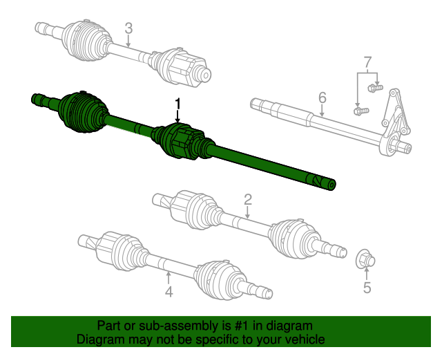 2014-2019 Ram Intermediate Shaft - Passenger Side (RH) 68167997AB ...