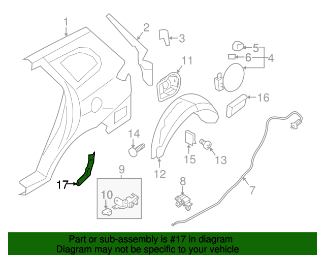 2010-2012 Hyundai Santa Fe Stone Guard 84126-2B000 | OEM Parts Online