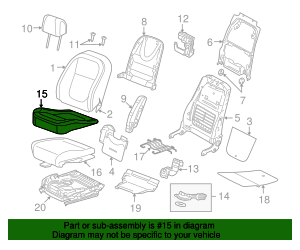 2010-2011 Jaguar XF Cushion Cover C2Z13371LEG | OEM Vehicle Parts