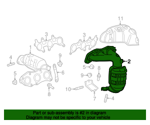 2011-2016 Toyota Exhaust Manifold 17150-0P250 | Toyota Parts Center