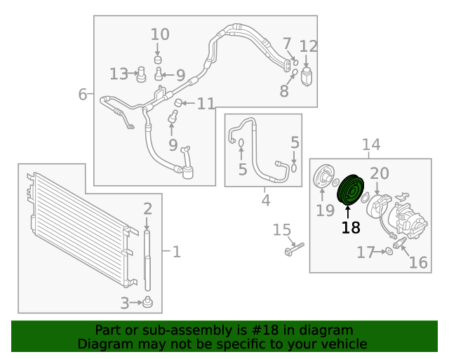2019-2023 Hyundai A/C Compressor Clutch Pulley 97643-K9000 | OEM Parts ...