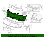 2016-2017 Chevrolet Equinox Front Upper Bumper Cover 23413530 ...