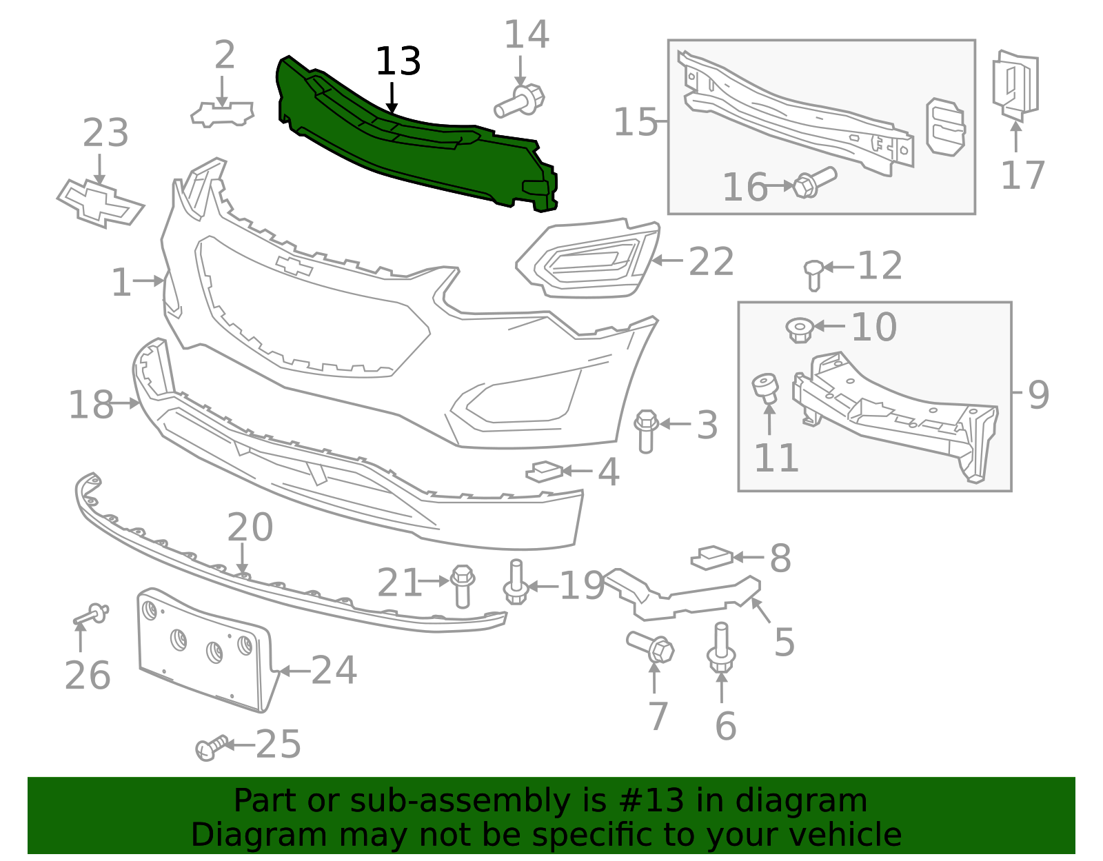 23301608 - High-Quality Front Bumper Fascia Energy Absorber for 2016 ...