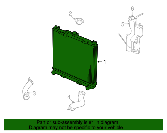 2004-2011 Ram Dakota Radiator Radiator 55056506AE | TascaParts.com