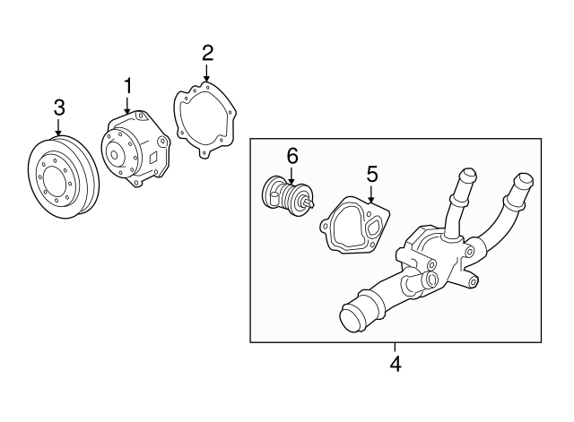 2018-2024 GM Engine Coolant Thermostat and Housing Assembly 12681133 ...