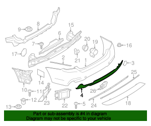 OEM BMW Lower Trim Panel Part# 51128054563 | BMW Parts Center