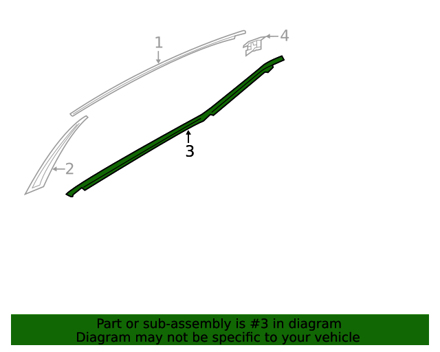 82821-6CA1A - Belt Molding 2019-2024 Nissan Altima | Nissan Parts ...
