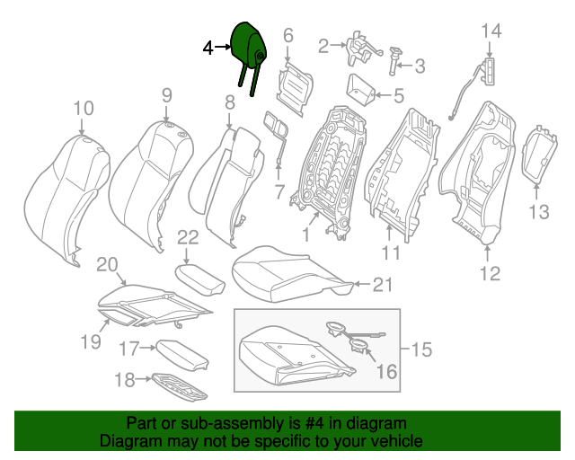 205-970-65-50-8T71 - Headrest 2017-2020 Mercedes-Benz | Mercedes-Benz ...