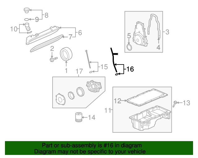 2004-2006 Pontiac GTO Engine Oil Level Indicator Tube 92066941 ...