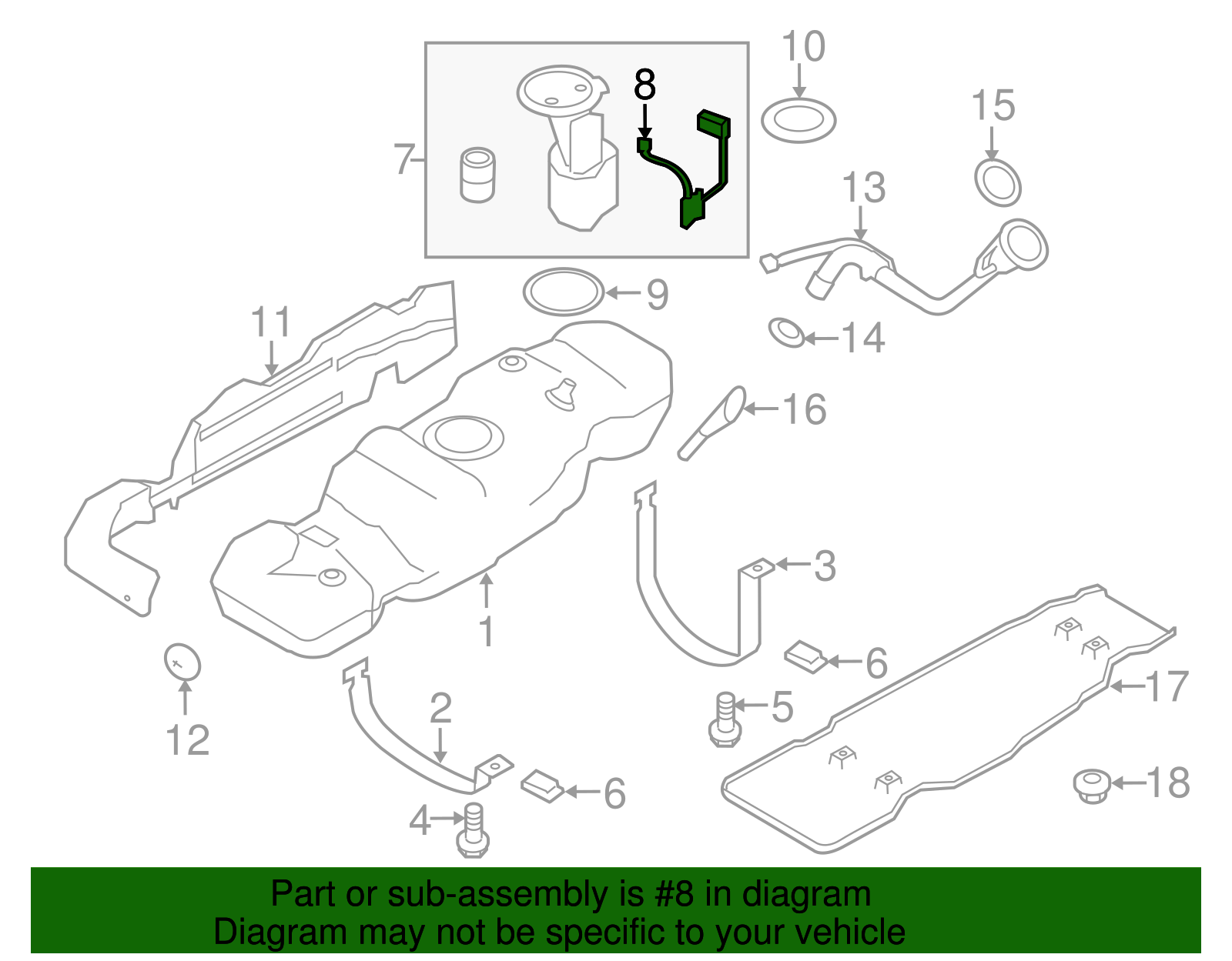 PS-343 - Motorcraft™ Fuel Gauge Sending Unit 2009-2014 Ford F-150 ...