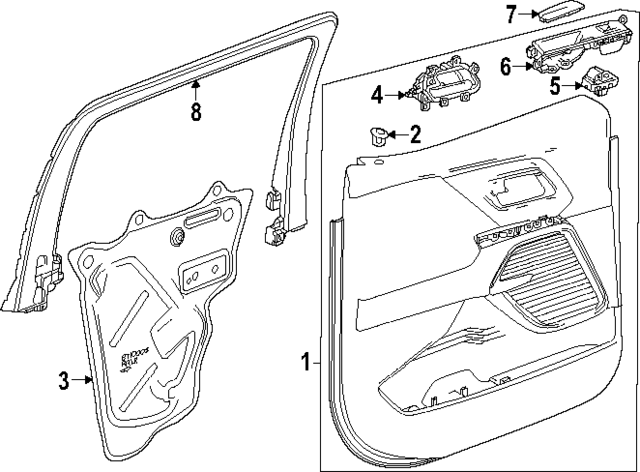 2024 Chevrolet Silverado EV Door Trim Panel 86598241 | GM Parts Center