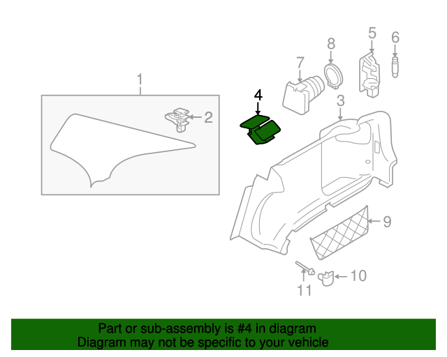 2007-2016 Volvo S80 Trunk Side Panel Fastener 30715716 | TascaParts.com