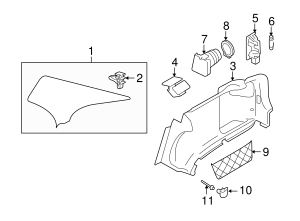 2007-2016 Volvo S80 Trunk Side Panel Fastener 30715716 | TascaParts.com