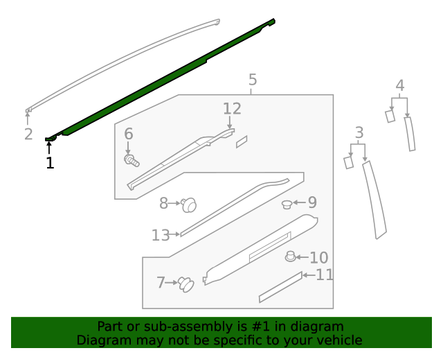 2020-2022 Subaru Belt Weather-Strip 62280AN001 | Subaru Parts Store