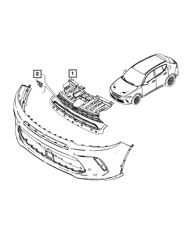 2023-2024 Dodge Hornet Fascia Grille 7SA18U00AA | Mopar eStore