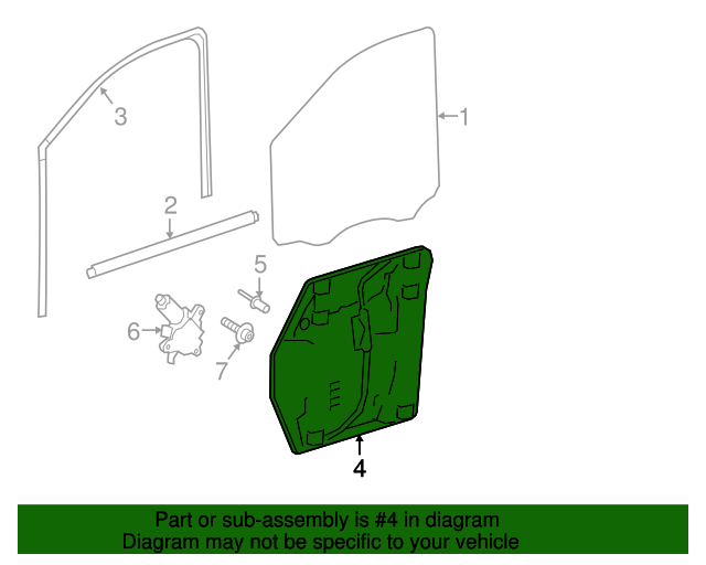 447-720-39-00 - Window Regulator 2016-2023 Mercedes-Benz Metris ...