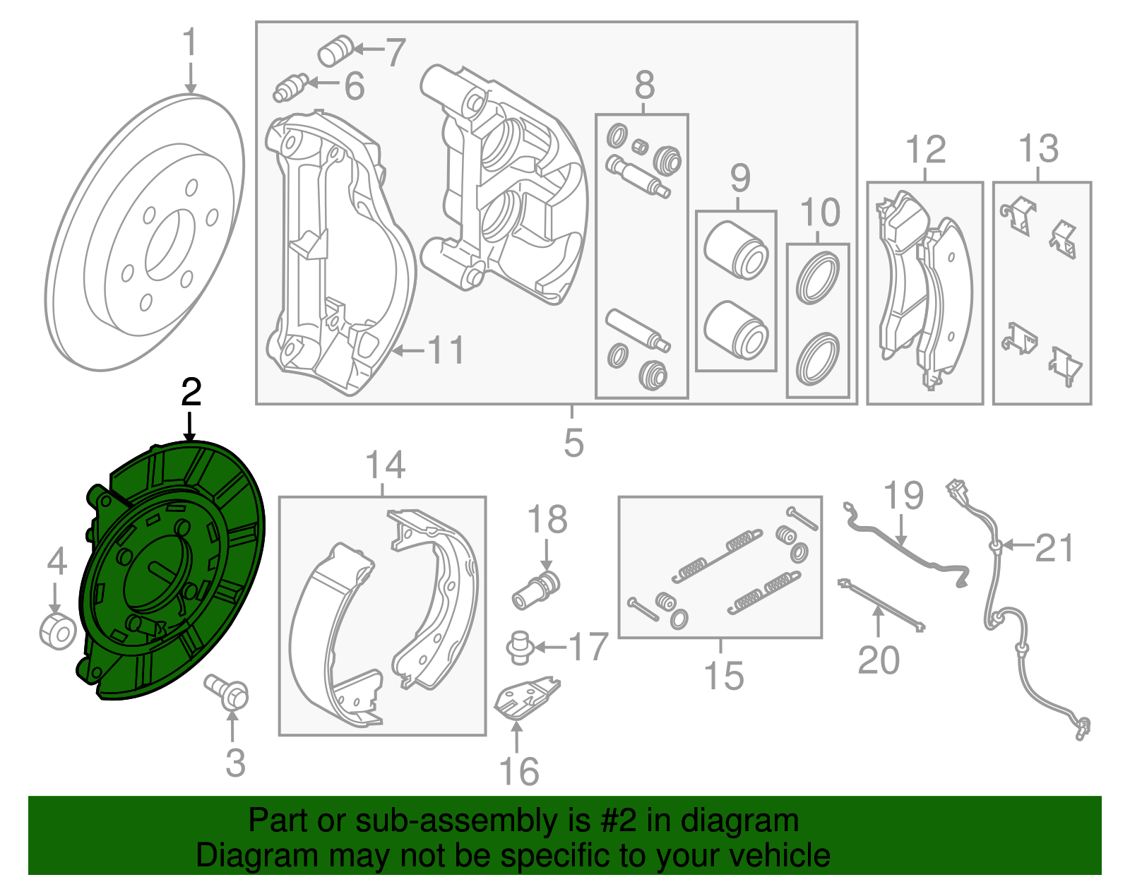 2016-2019 Nissan TITAN XD Backing Plate 44020-EZ00C | Nissan Parts Central